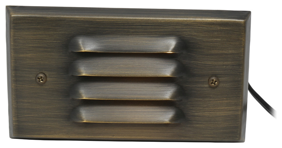 Lightkiwi Subtle Louvered Step Light for Landscape Lighting, Brass ...