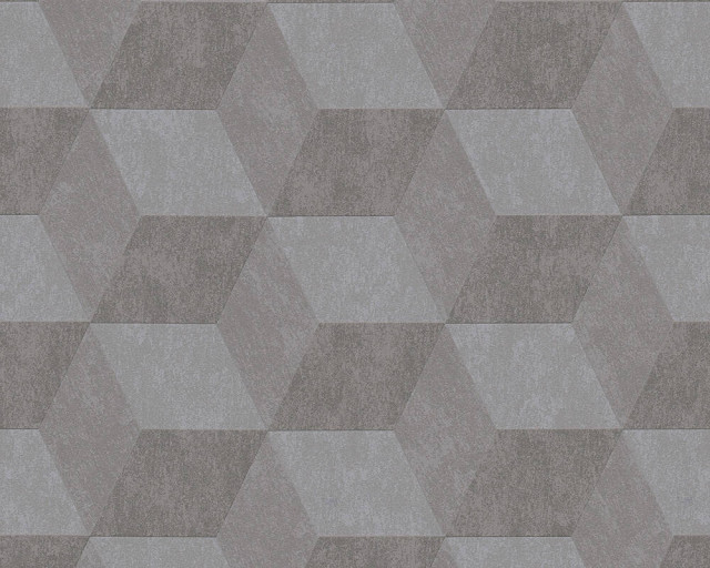 Modern Geometry Textured Wallpaper Featuring Cubes Stacked, 303981, One ...