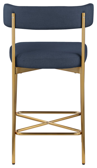 Rivage Durable Linen Textured Fabric Stool, Set of 2 - Midcentury - Bar ...