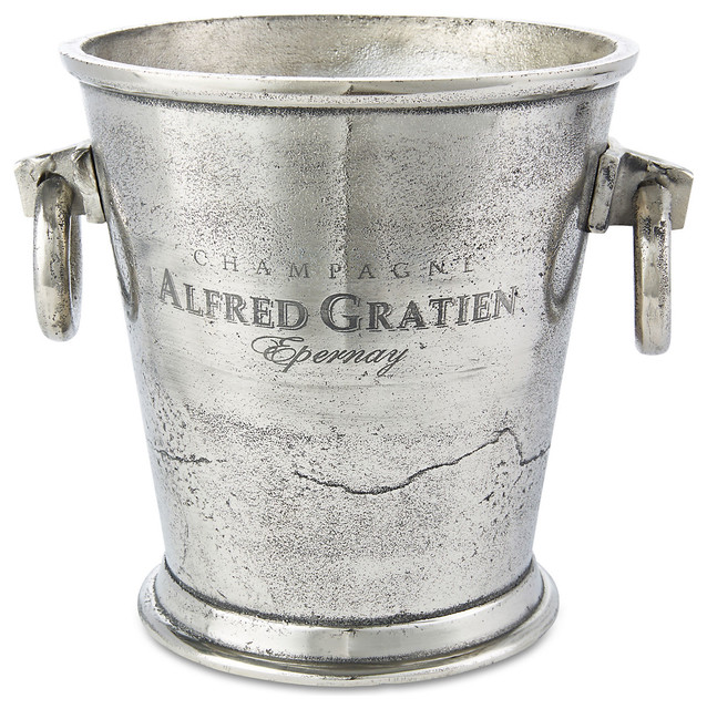 Cast Round Wine Cooler, 10.75"x9.25"x9.5" - Transitional - Ice Tools ...