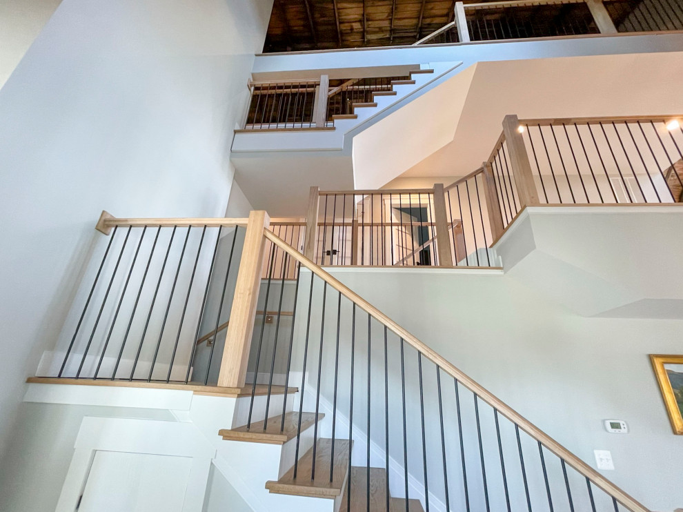 102_Straight-Freestanding Stairs/Landing in Barn Style Home, Leesburg ...