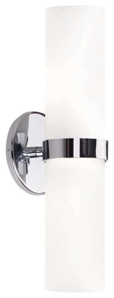 Milano Wall Sconce, Chrome, 4.75"Wx15"Hx4.25"E, 4.75"Wx15"Hx4.25"E ...