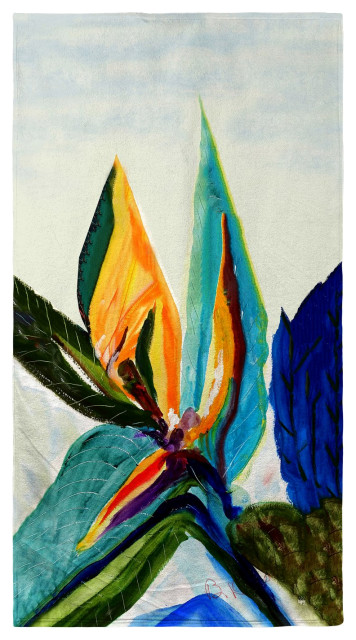 Betsy Drake Teal Paradise Beach Towel, 60 inches - Traditional - Beach ...