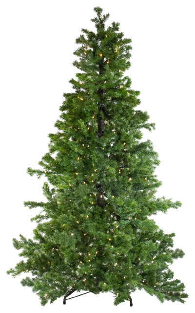 7.5' Layered Pine Instant Power Single Plug Christmas Tree ...
