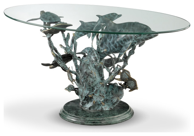 Dolphin Seaworld Coffee Table - Beach Style - Coffee Tables - by SPI ...