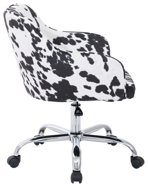 Bristol Task Chair with Udder Madness Black and White Domino Fabric ...