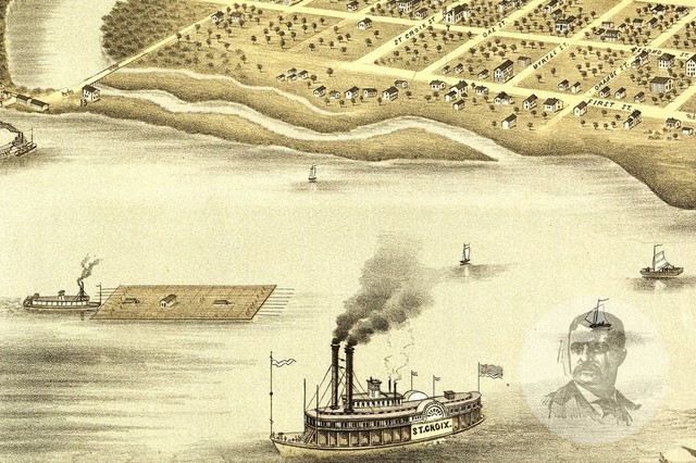 Old Map of Hudson Wisconsin 1870, Vintage Map Art Print, 18"x24 ...