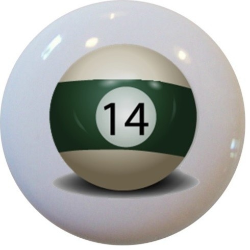 Billiards 14 Pool Ball Ceramic Knob - Contemporary - Cabinet And Drawer ...
