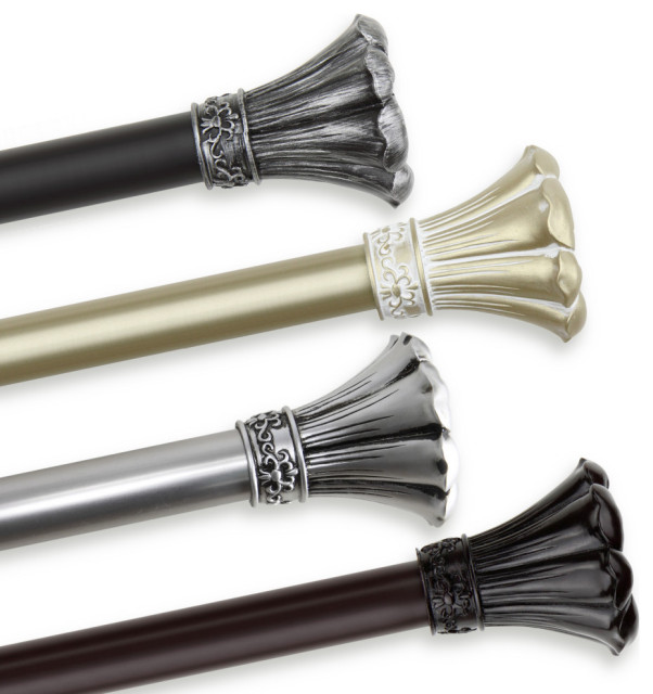 Dakota 1" Curtain Rod, 120-170" - Traditional - Curtain Rods - by Rod ...