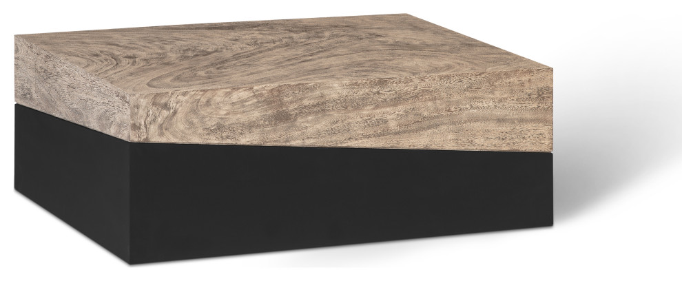 Geometry Coffee Table, Gray Stone, 24" - Contemporary - Coffee Tables ...