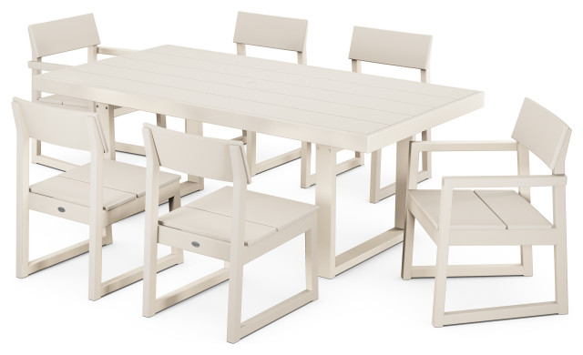 POLYWOOD EDGE 7-Piece Dining Set - Transitional - Outdoor Dining Sets ...