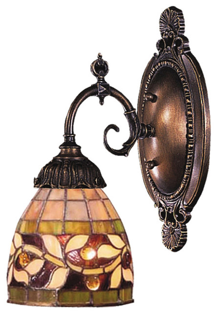 Mix-n-Match 1-Light Sconce, Tiffany Bronze - Victorian - Wall Sconces ...