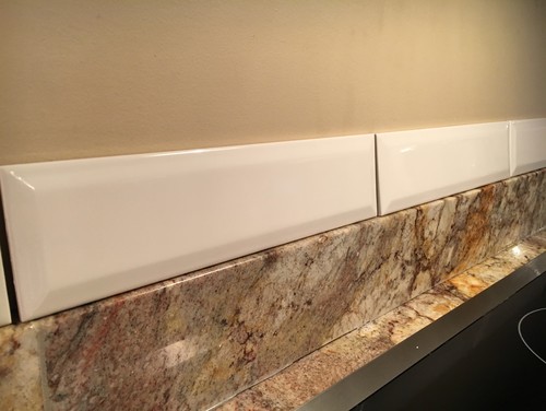Backsplash advice - 3x12" bevelled subway tile
