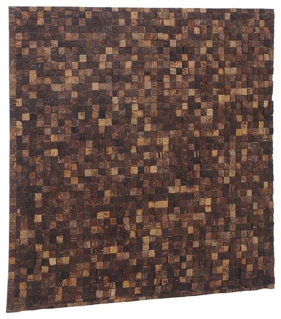 East at Main Fantasy Espresso Coconut Shell Wall Tile - Tropical ...