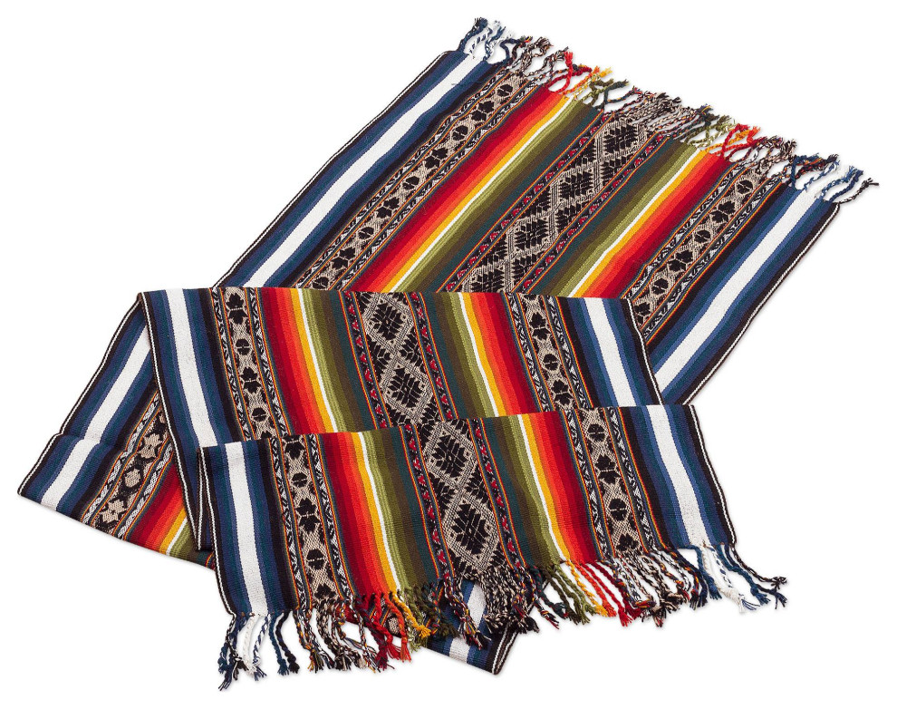 Novica Handmade Noble Inca Alpaca-Blend Table Runner - Southwestern ...