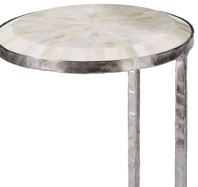 Regina Andrew 30-1007 Side Table Bone Polished Nickel - Contemporary ...