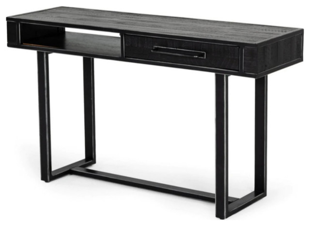 Boyd Modern Black Acacia Console Table - Transitional - Console Tables ...