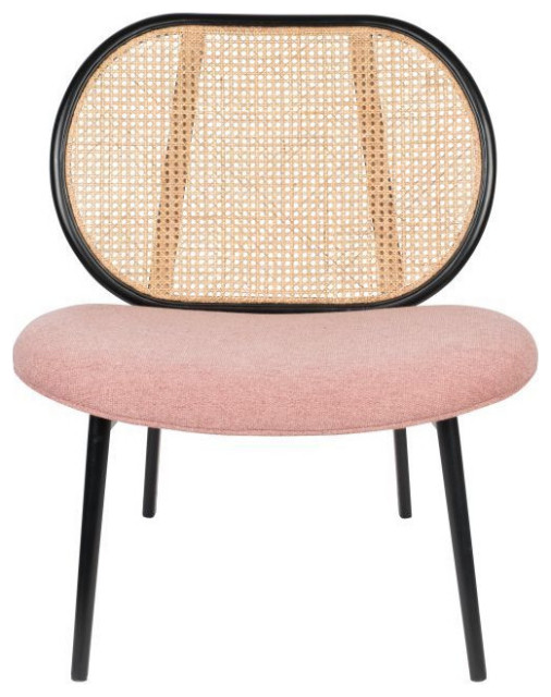 Pink Rattan Lounge Chair | Zuiver Spike - Tropical - Armchairs And ...