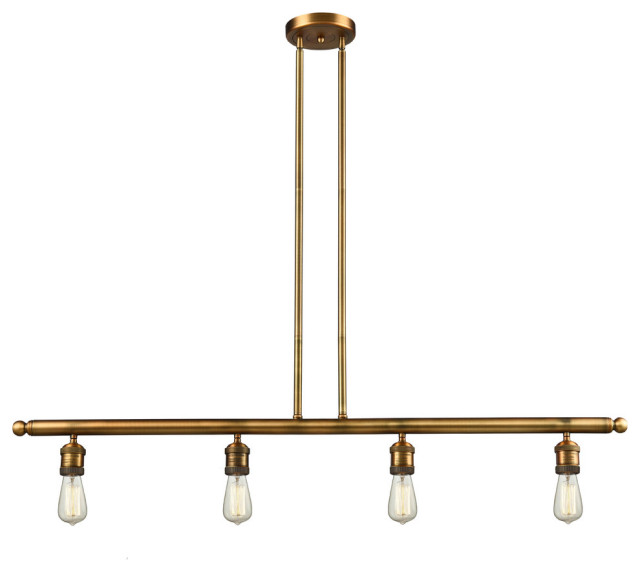 Bare Bulb 4-Light Island Light - Industrial - Kitchen Island Lighting ...