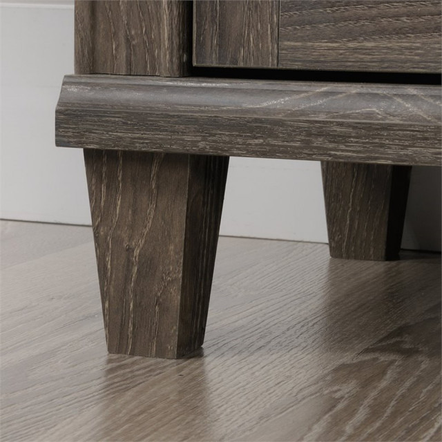 Home Square 2-Piece Set with Executive Desk & Storage Cabinet in Emery Oak - Farmhouse - Desks ...