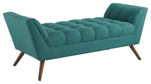 Response Collection Tufted Upholstered Bench - Teal | Meticulously ...