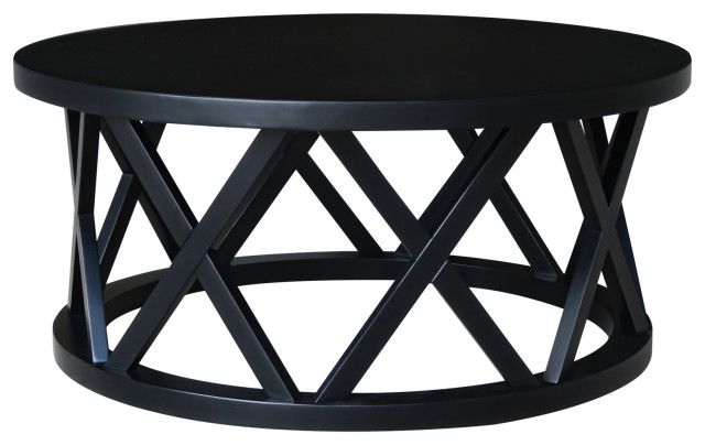 Round Ceylon Coffee Table - Transitional - Coffee Tables - by ...
