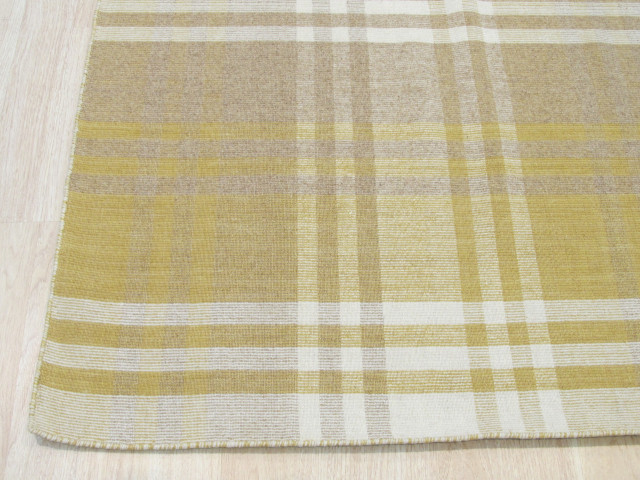 Hand-Tufted Wool Yellow Transitional Geometric Plaid Rug - Farmhouse ...