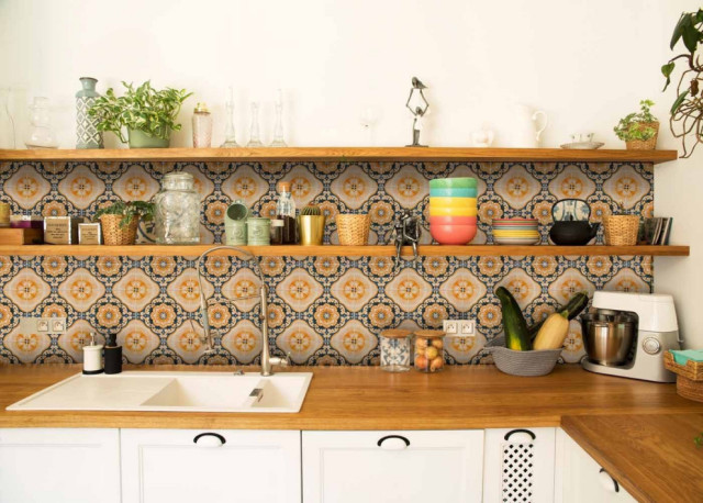 4"x4" Golden Deco Peel And Stick Removable Tiles - Contemporary - Wall ...