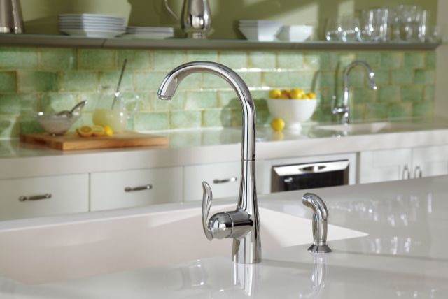 Moen 5995 Arbor Single Handle Pulldown Spray Bar Faucet With Reflex ...