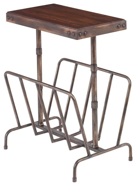 Uttermost Sonora Industrial Magazine Side Table - Industrial - Side Tables And End Tables - by ...
