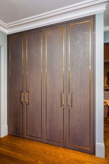Wardrobe with Real Brass Infills - Traditional - Wardrobe - London - by ...