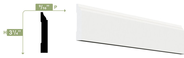 WM623 Base Moulding, 3 1/4"H x 1/2"P x 96"L - Molding And Trim - by ...