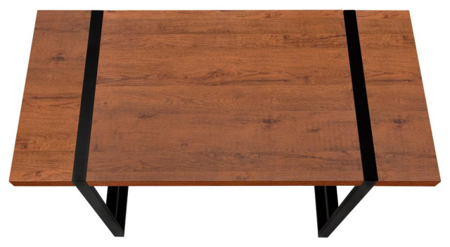 Computer Desk, Home Office, Laptop, 48L, Work, Brown Laminate, Black ...