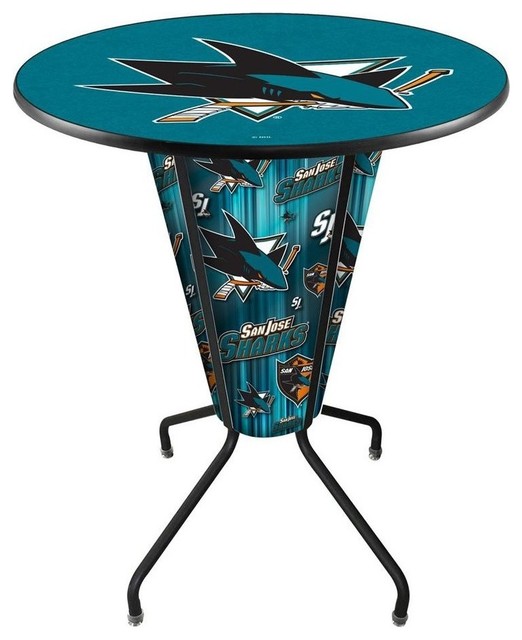 Lighted San Jose Sharks Pub Table - Beach Style - Outdoor Pub And ...