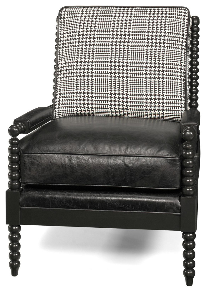 Accent Accent Chair Chair Traditional Traditional Wood Leather Wood ...