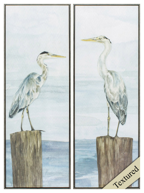 "Ocean Sky Panel" Wall Art, 2-Piece Set - Beach Style - Prints And ...