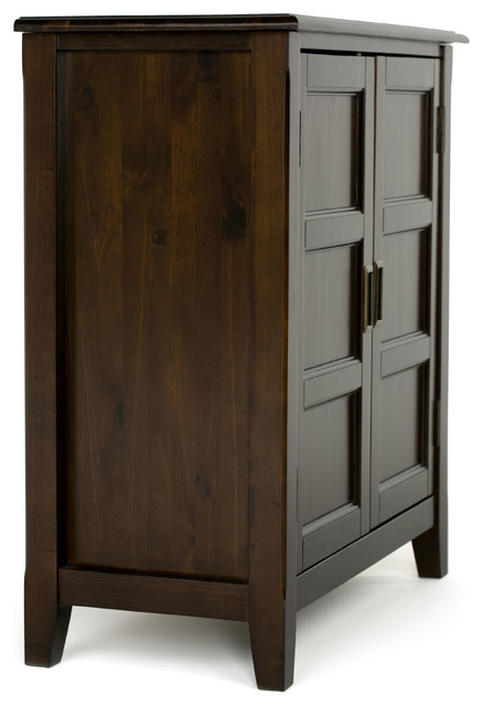 Burlington Solid Wood 30 Inch Wide Low Storage Cabinet In Mahogany ...