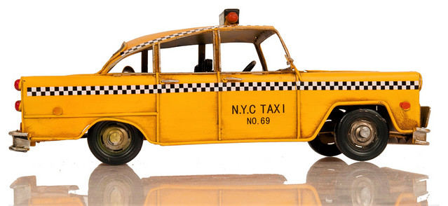 Handmade Classic New York City Taxi Model, Collectible Metal Scale ...