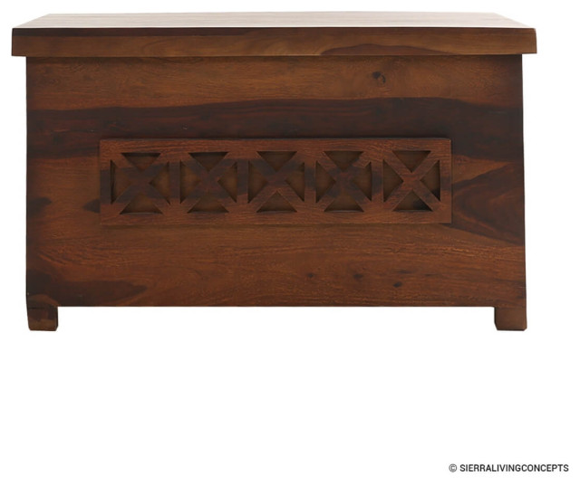 Modern Solid Wood Stylish Storage Trunk - Transitional - Accent And ...