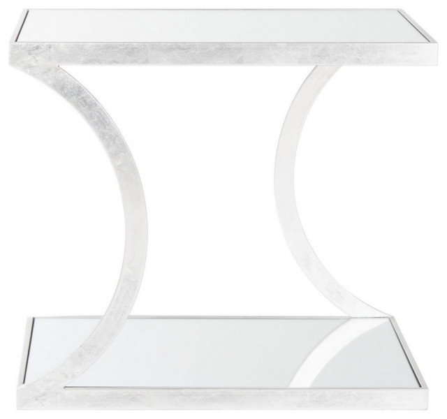 Reagan Silver Leaf Accent Table - Contemporary - Side Tables And End ...