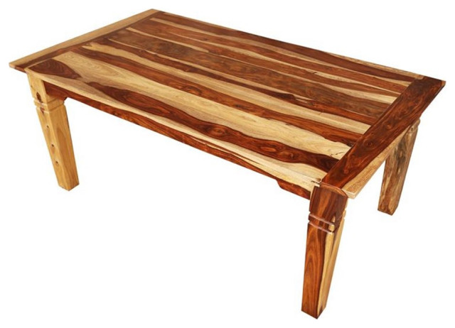 Porter Designs Taos Solid Sheesham Wood 72" Rectangular Dining Table ...