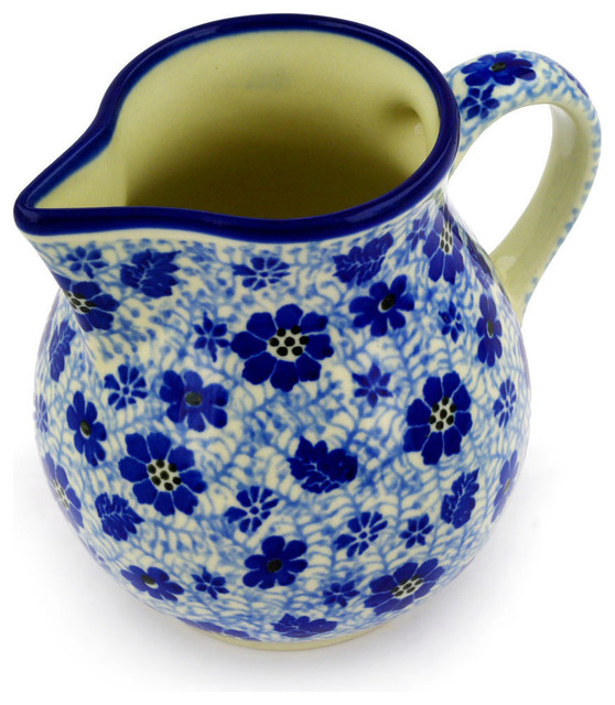Polmedia Polish Pottery 20 oz. Stoneware Pitcher - Mediterranean ...