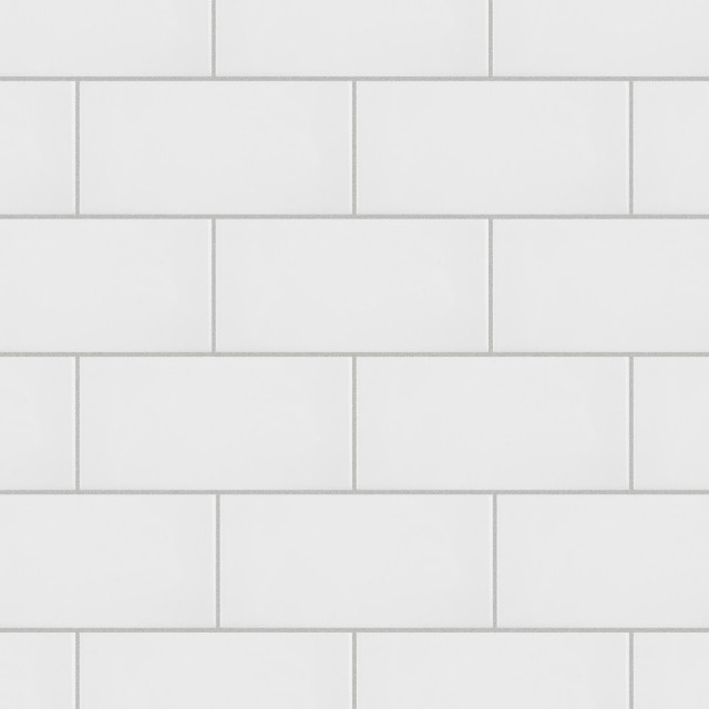 Park Slope Subway Glossy White Ceramic Wall Tile - Traditional - Wall ...
