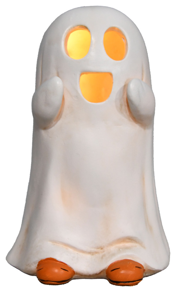Ghost Light Up LED Halloween Figurine 6" - Modern - Holiday Accents And ...