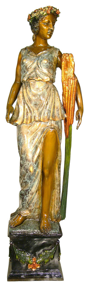 Fall Maiden Bronze Sculpture, Special Patina Finish - Traditional ...