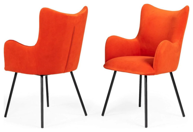 Eliza Modern Red Dining Chair, Set of 2 - Midcentury - Dining Chairs ...