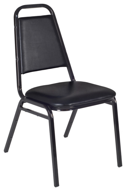 Cain 42" Square Breakroom Table- Cherry & 4 Restaurant Stack Chairs ...