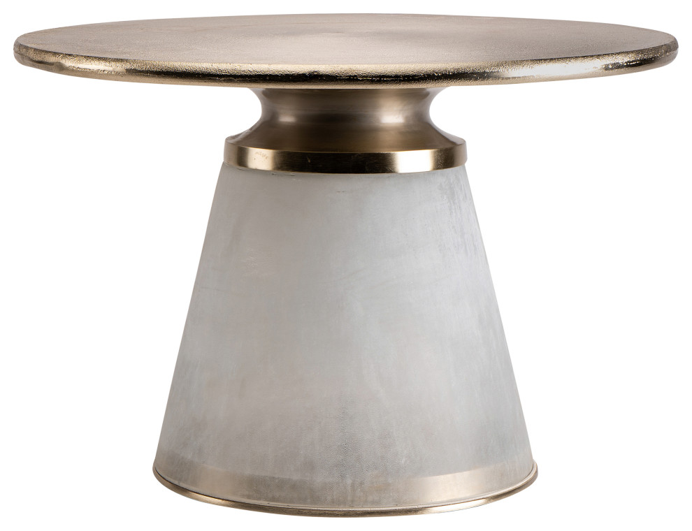 Metal Top, 17" Nebular Side Table, Frost, 24x24x17" - Contemporary ...