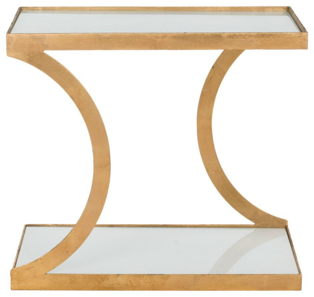 Sullivan Gold Leaf Accent Table - Contemporary - Side Tables And End ...