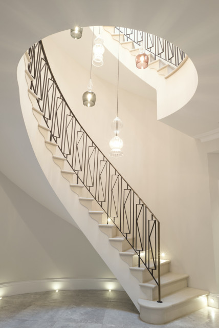 Grand Circular Staircase Balustrade - Modern - Staircase - Other - by ...